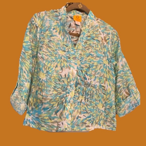 Ruby Rd. | Tops | Ruby Rd Blouse Shirt 4p 34 Sleeve V Neck ...